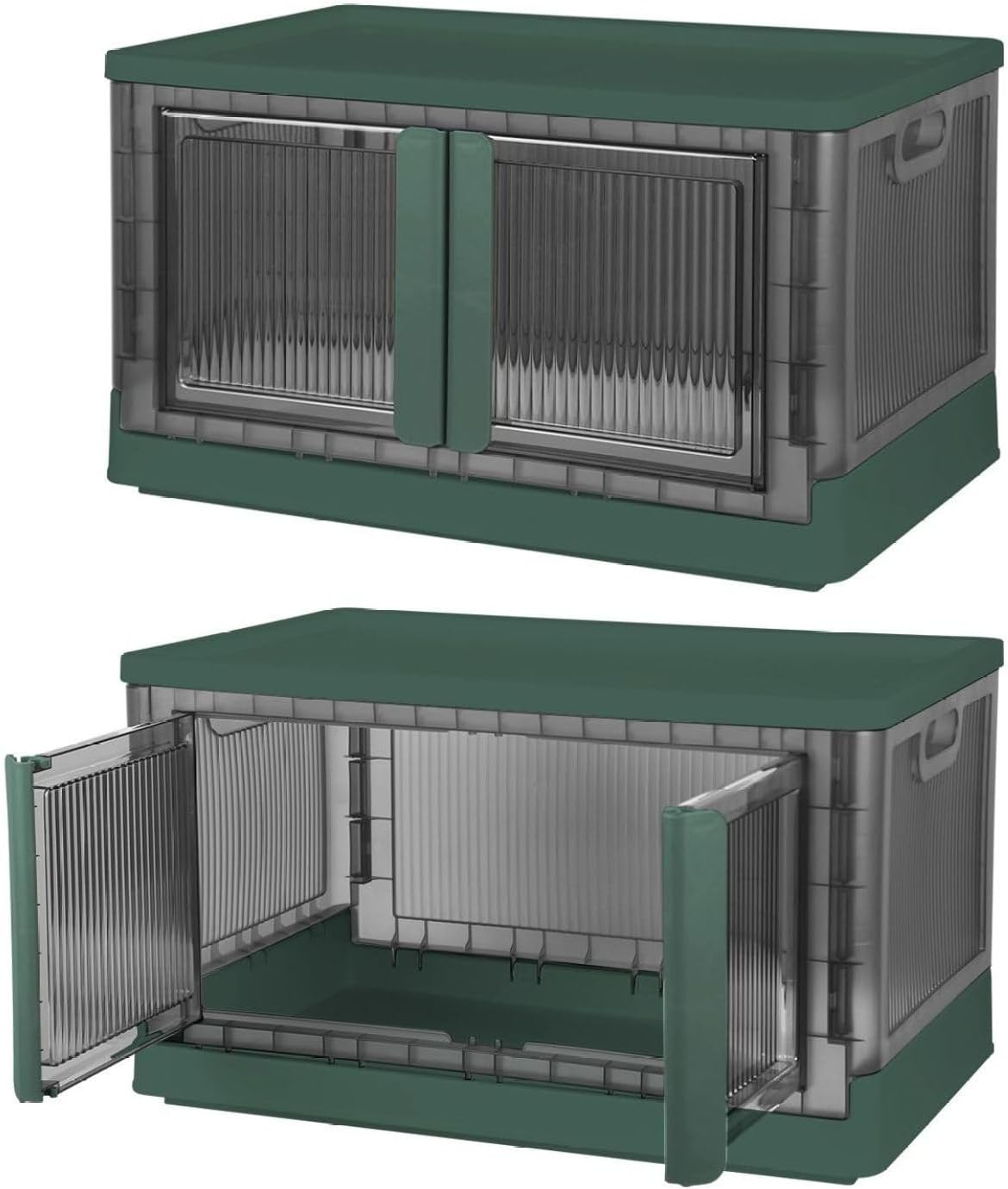 Amazon.com: 2Pcs 72L Foldable Storage Bins with Lid, Stackable Closet ...