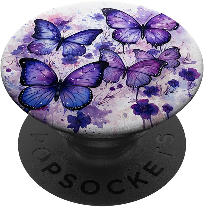Amazon.com: Butterfly - Green Teal Butterfly Design PopSockets PopGrip ...