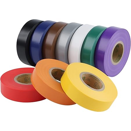 Amazon.com: (10 Pack) Morris Products Colored Electrical Tape, 10 ...