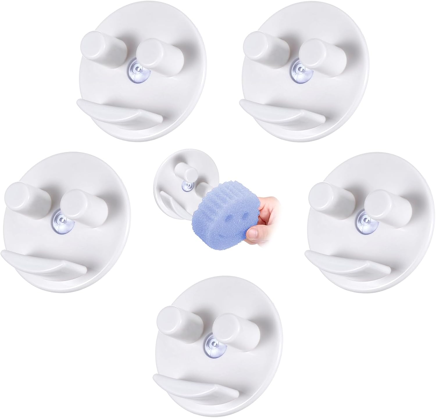 Amazon.com: 5 Pack Sponge Holder for Smiley Face Sponge, Sponge Caddy ...