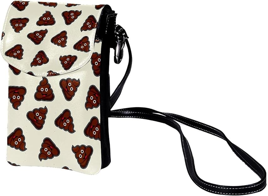 Inhomer Small Crossbody Bags Funny Cartoon Poop Pattern Prints Leather ...