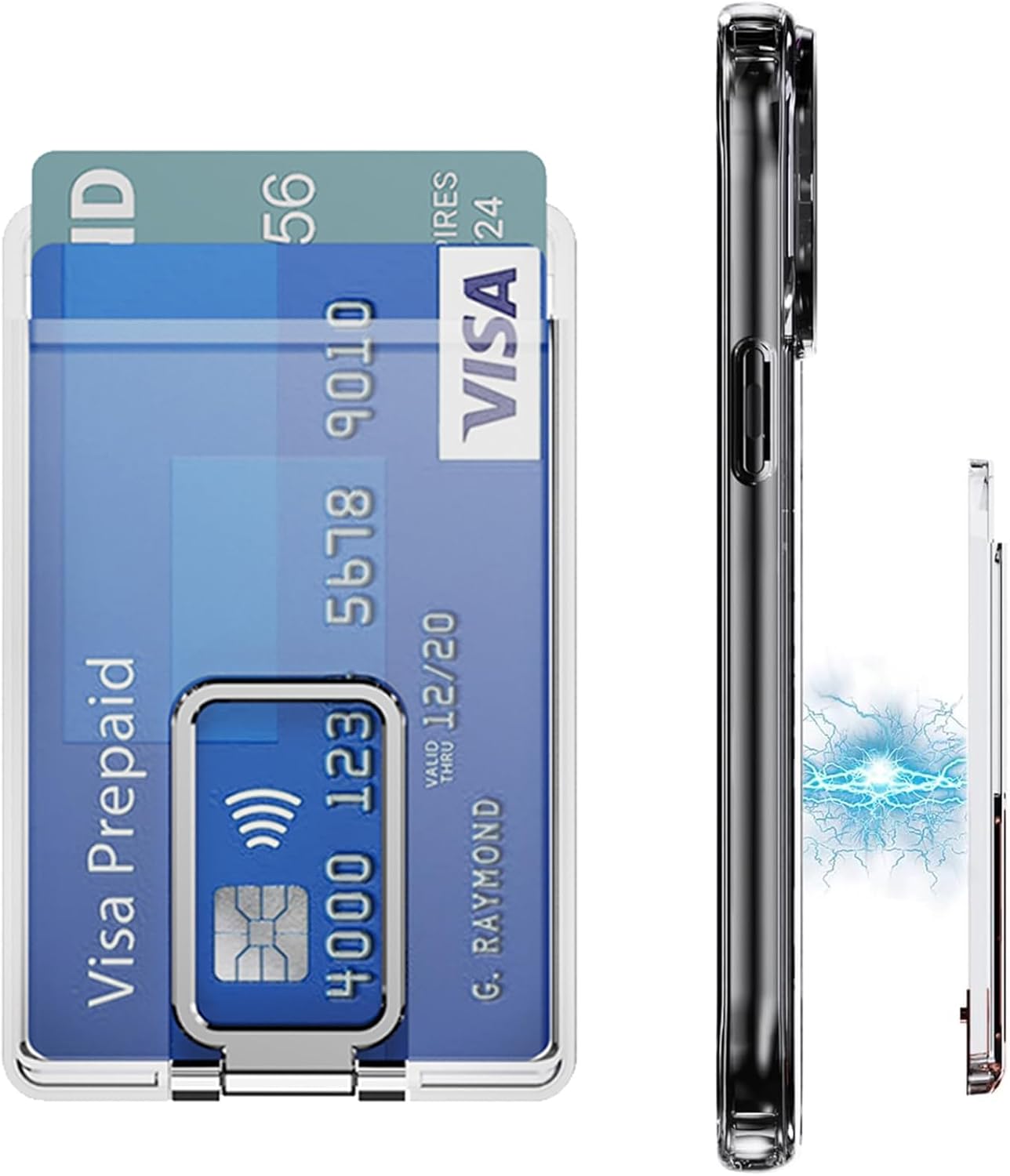 Amazon.com: Magnetic Card Holder Compatible with Magsafe with Metal ...