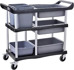 Amazon.com: Commercial Products Standard Bus Box/Utility Cart,Gray ...