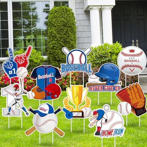 Amazon.com : DoubleFill 10 Pcs Football Yard Sign with Stakes Sports ...