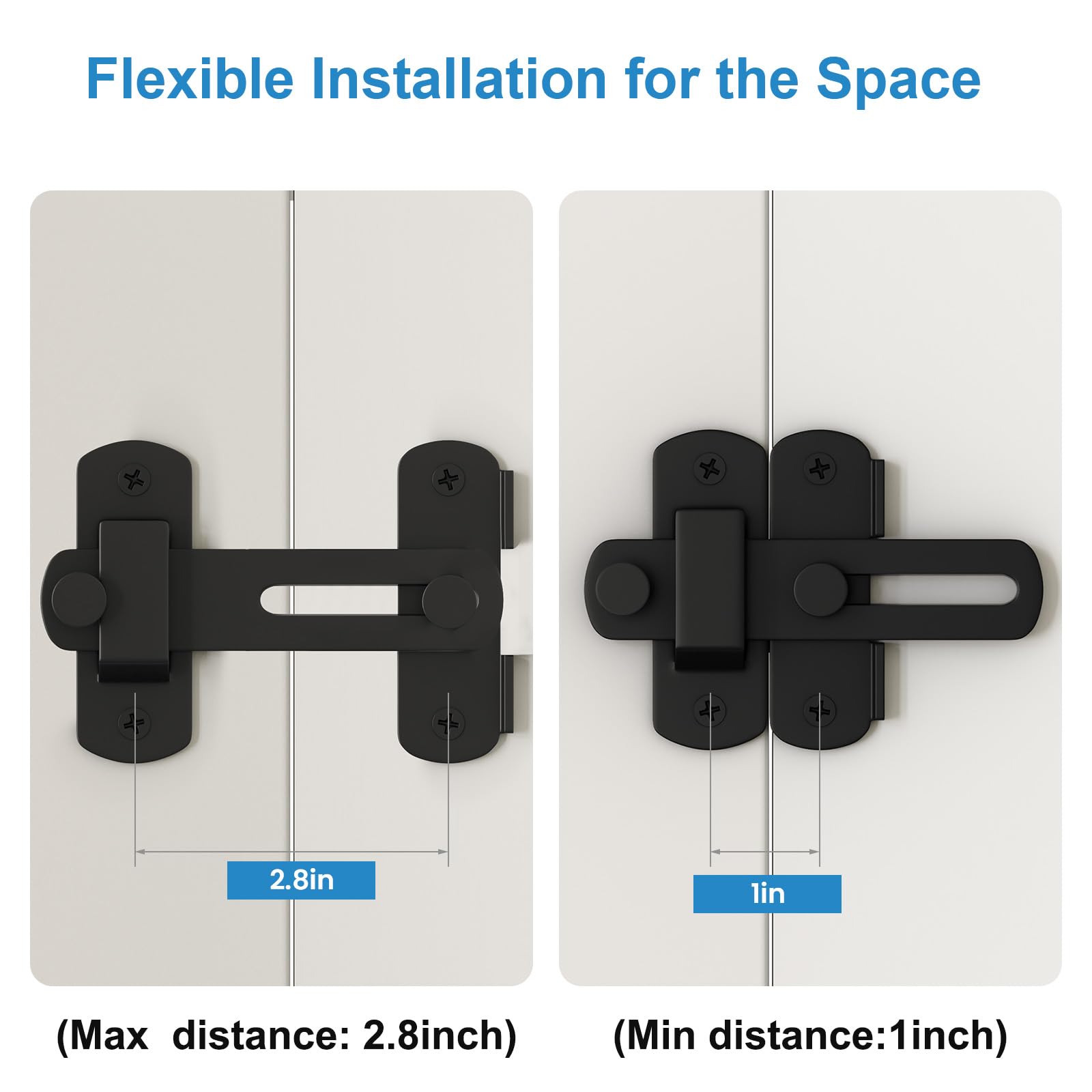 Snapklik.com : SMARTSTANDARD Barn Door Lock, 180 Degree Barn Door Latch ...