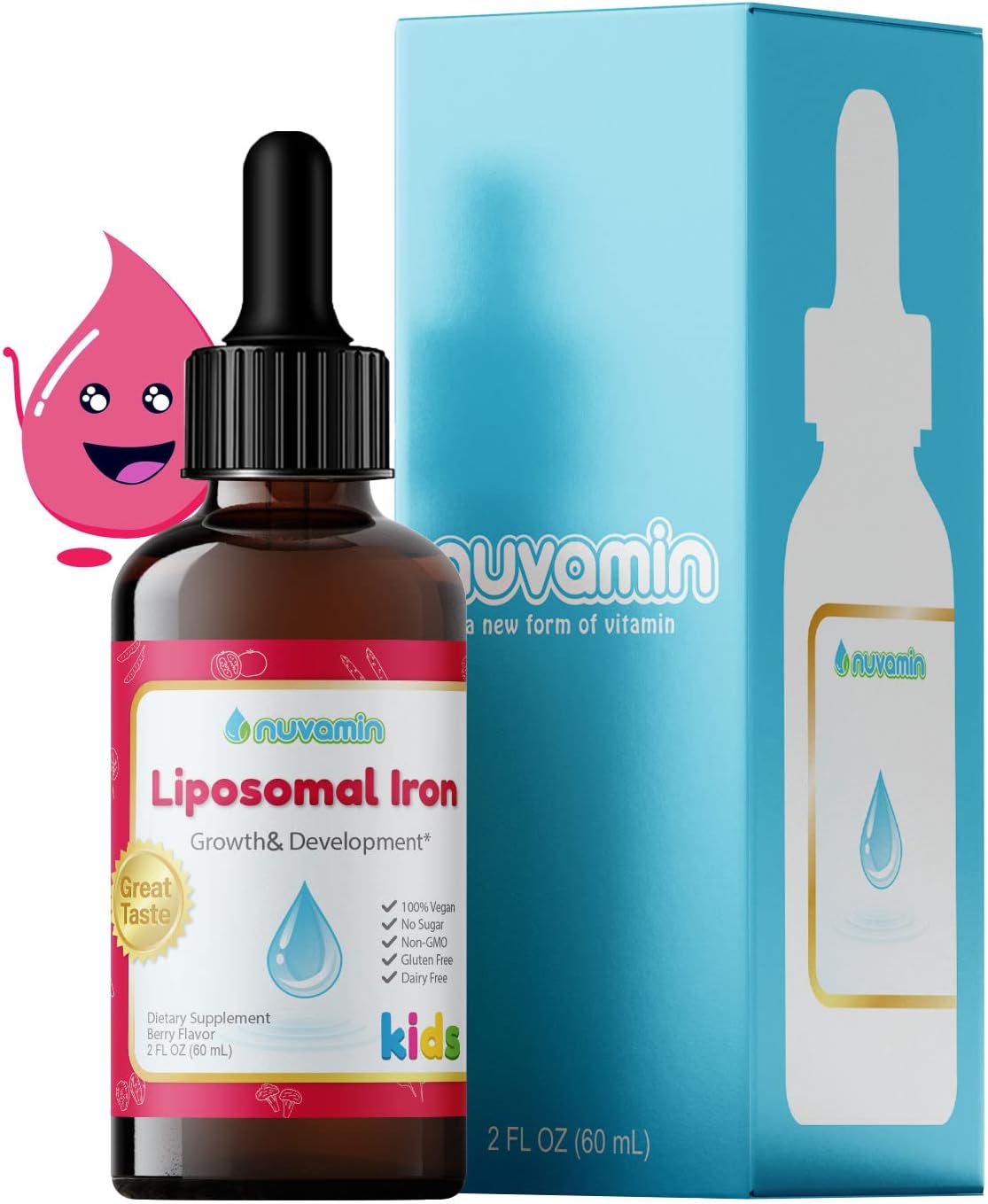 Amazon.com: Nuvamin – Liquid Liposomal Iron Drops for Baby, Toddlers ...