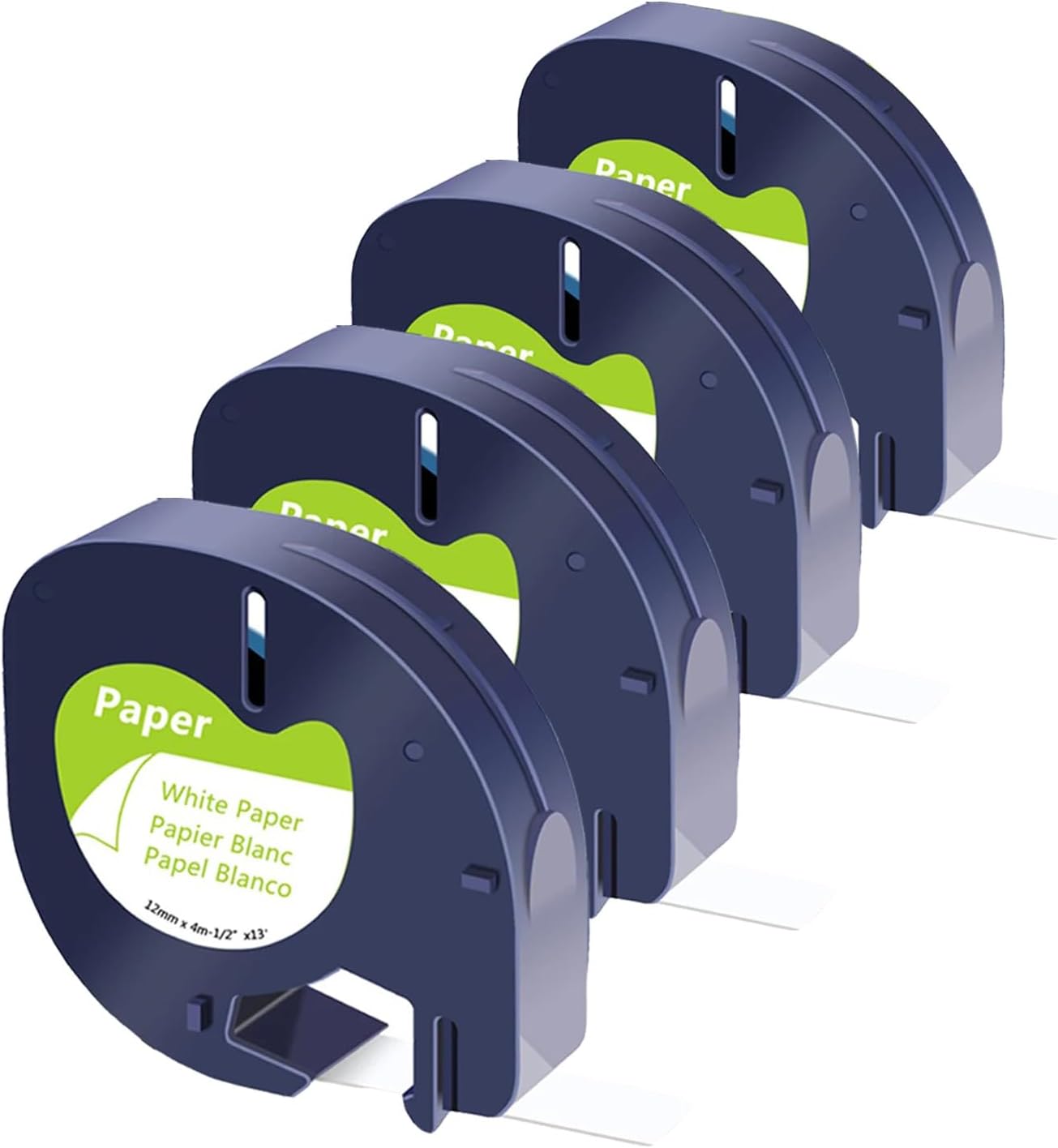 4 Pack Compatible dymo LetraTag Refills Label Tape 91330 Work with DYMO ...