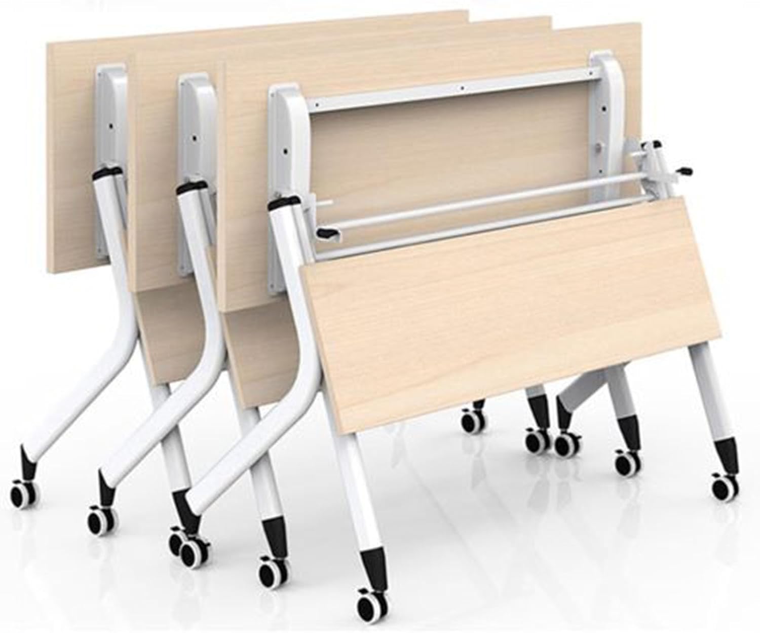 Folding Conference Room Table With Wood Table Top,Flip Top Mobile ...