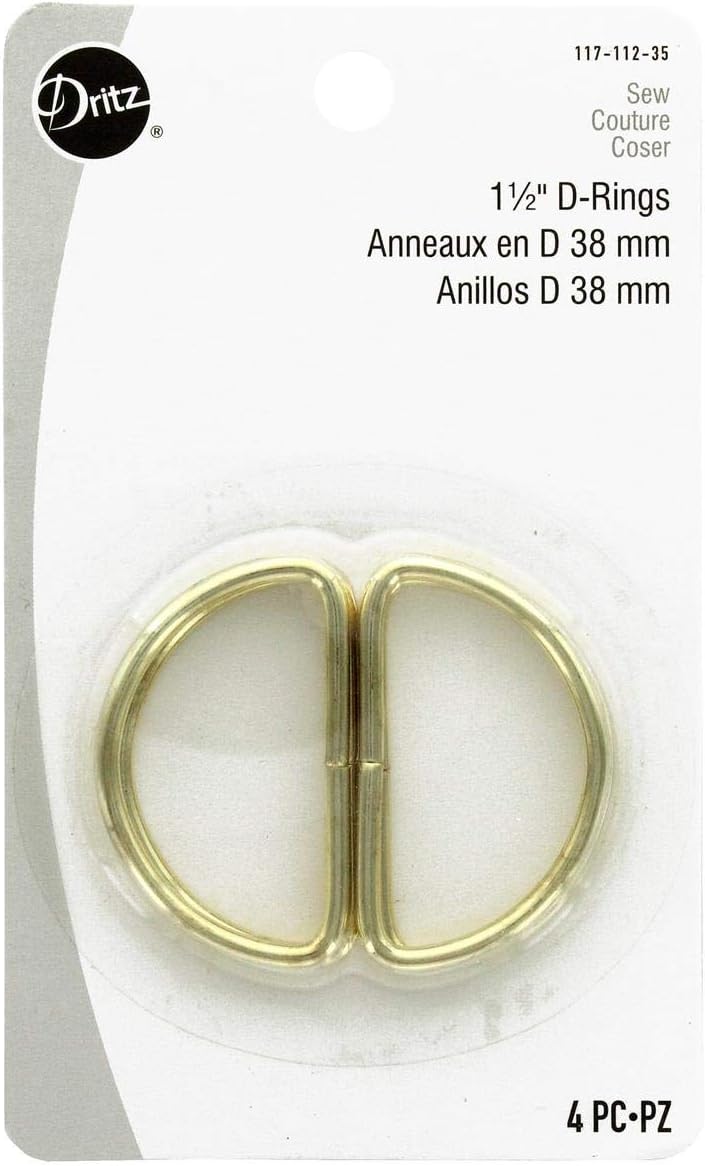 Amazon.com: Dritz Metal Inch D Inch Rings 1-1/2 Inch 4/Pkg-Gilt