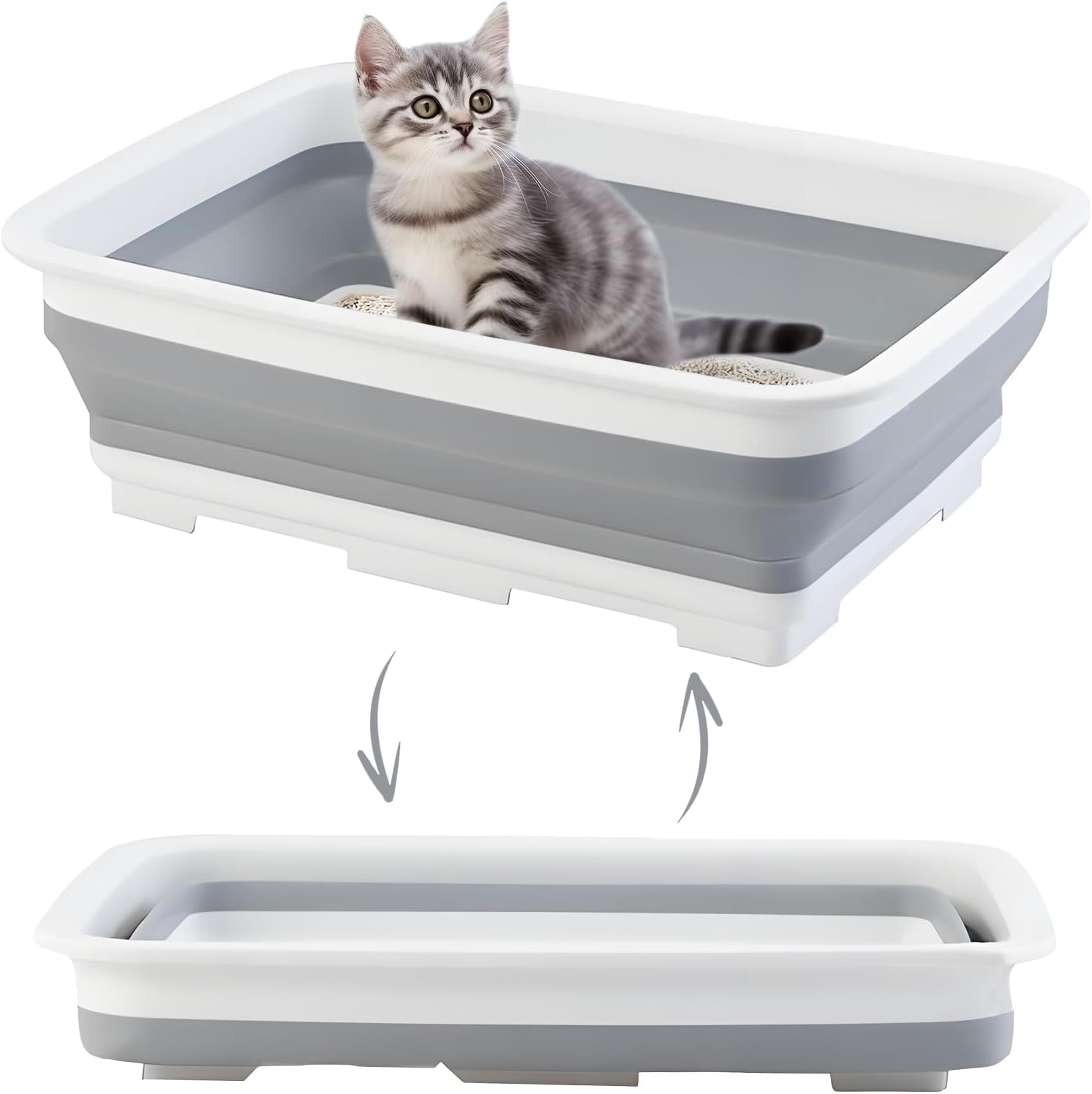 Amazon.com: Rtteri 20 Pcs Disposable Litter Box Cat Tray Paper Kitty ...