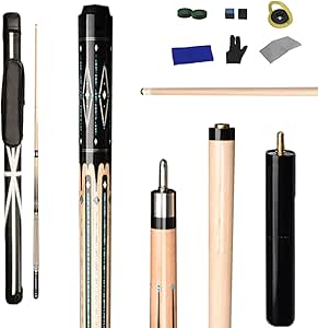 Amazon.com: NENANGO Snooker cues Pool cue 1/2 Billiard cue Big Head ...