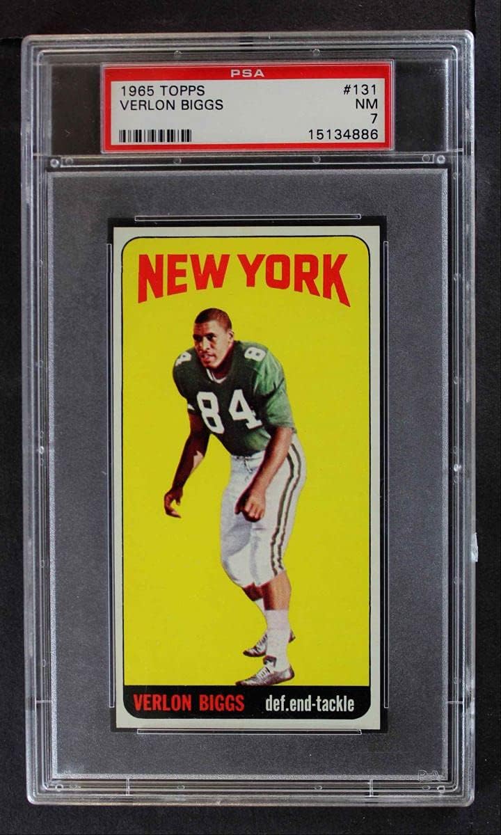 Amazon.com: 1965 Topps # 131 Verlon Biggs New York Jets (Football Card ...