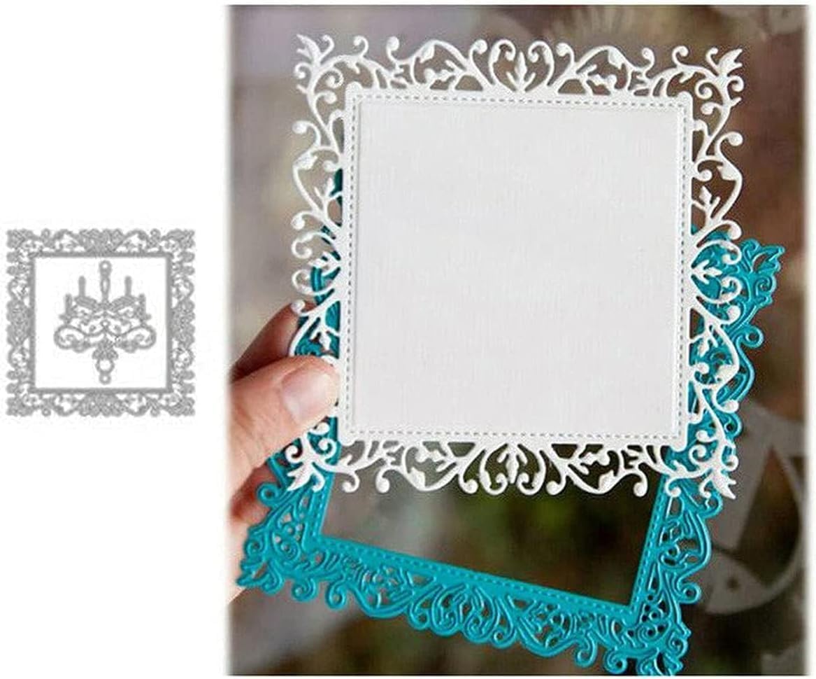 Silver Metal Cutting Dies for Card Making,Square for Scrapbooking ...