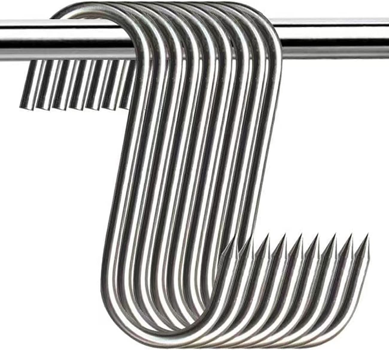 Amazon.com: HONSHEN 20 pcs 5 Inch Meat Hooks S-Hook, 4mm Stainless ...