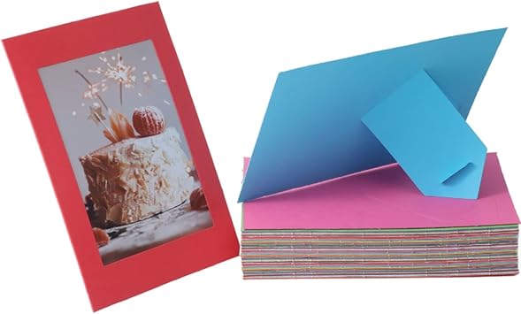 Amazon.com - Litpoetic 50 Pack Standing Paper Picture Frames 4x6 ...