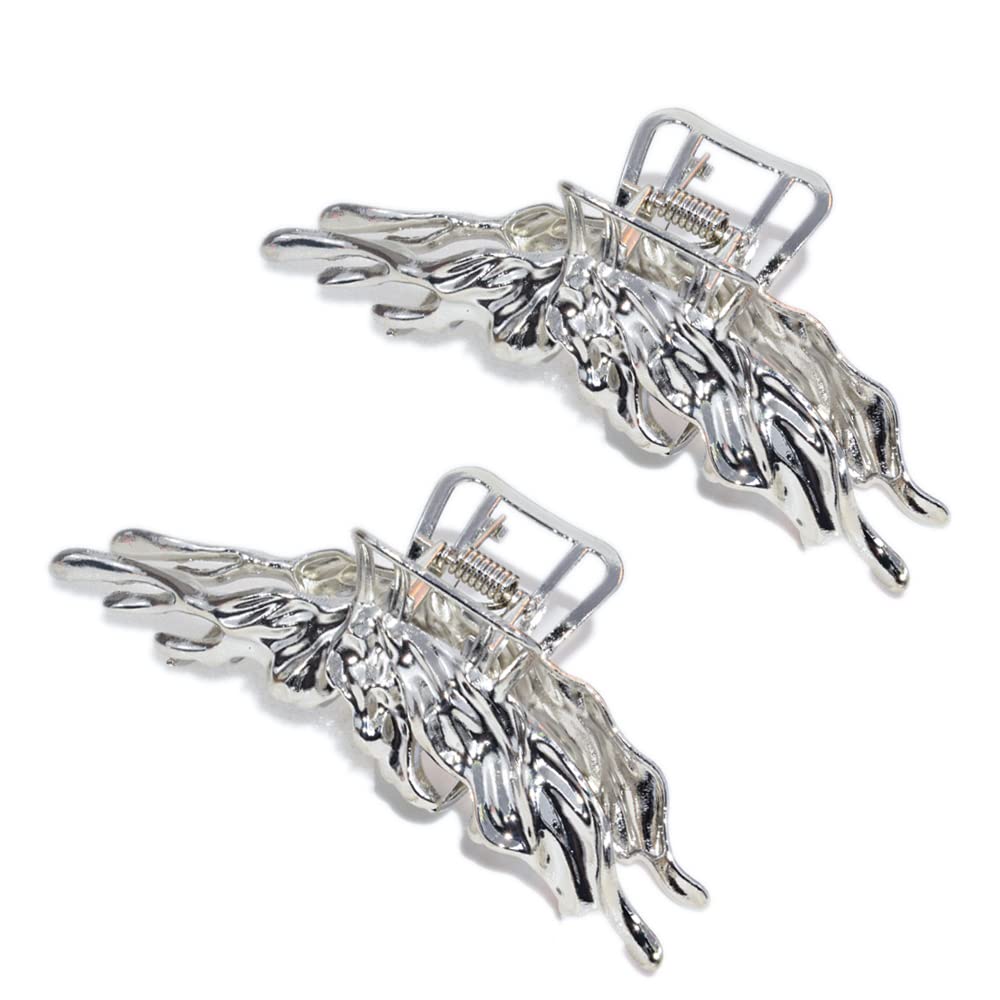 Amazon.com: 2 Pcs Large Metal Hair Claw Clips - Personality Nonslip ...