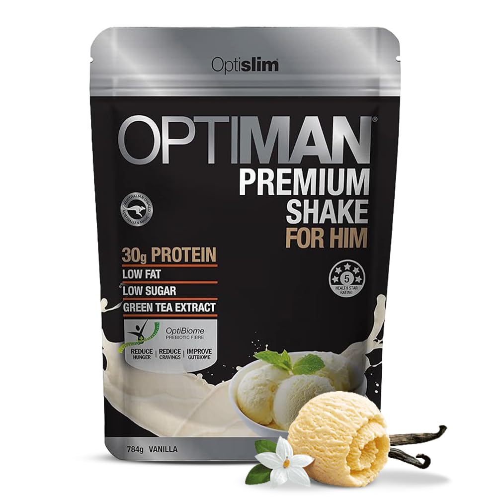 Optiman Premium Shake For Him -with 30g Protein Powder - Meal ...