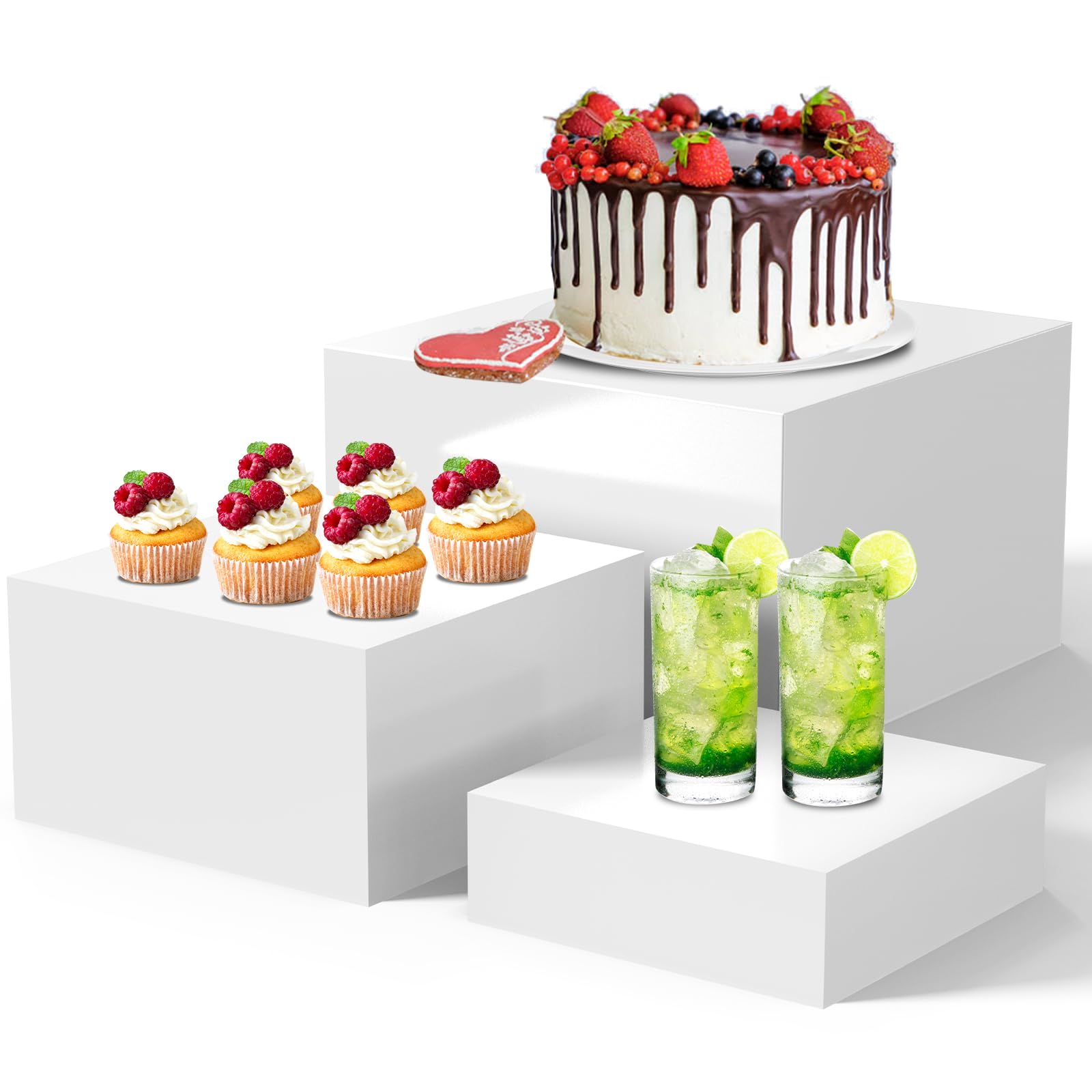 Amazon.com: Fengzhe Acrylic Buffet Risers, 3Pcs Food Risers for Buffet ...