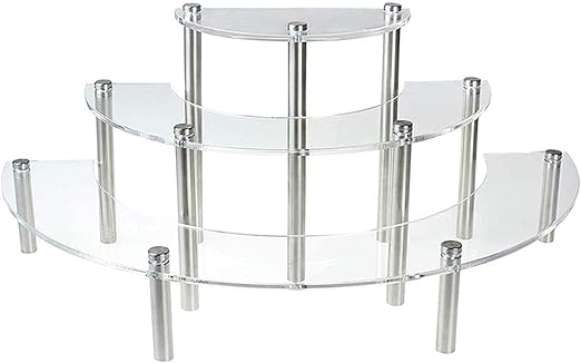Cupcake Stands, bluesees 3-Tiers Acrylic Retail Display Risers,Half ...