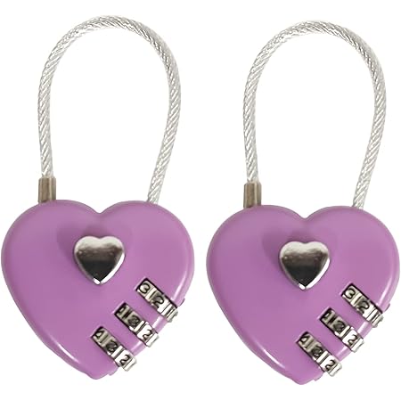 LITAITAI Heart Shaped Padlock, Love Padlock, Small Locker Locks,Love ...