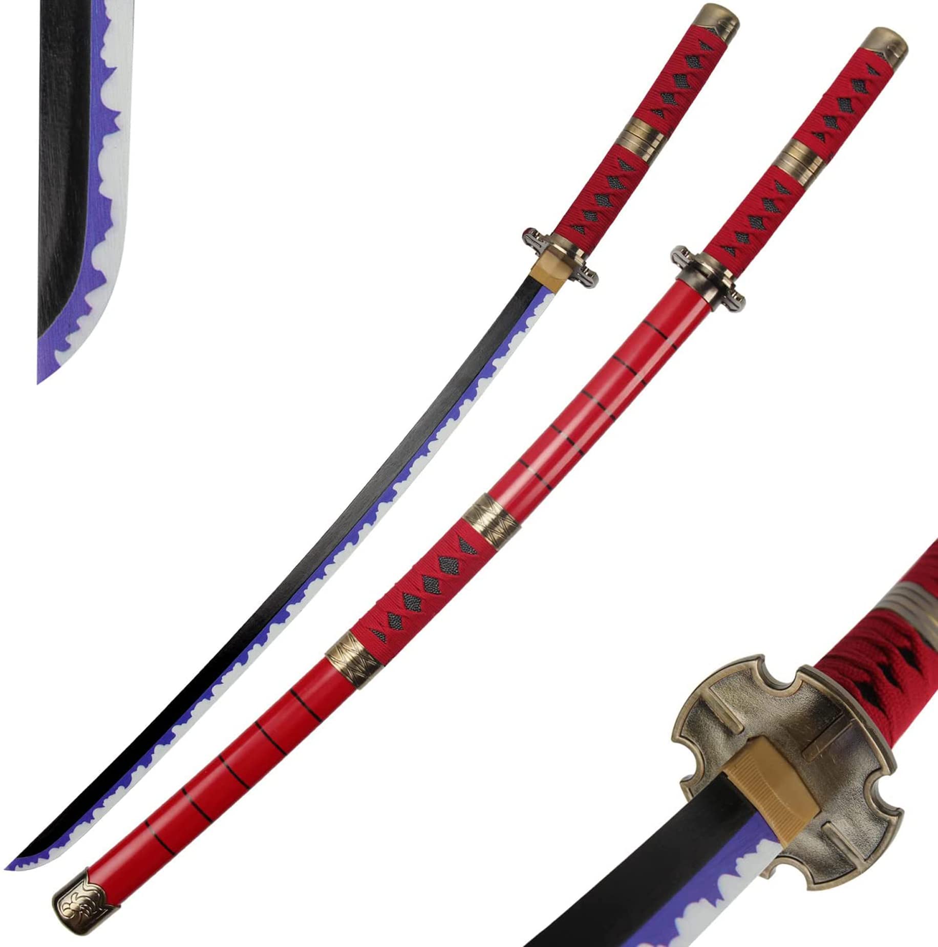 Buy 40" Roronoa Zoro Samurai Sword,Kitetsu,for Cosplay,Collection ...
