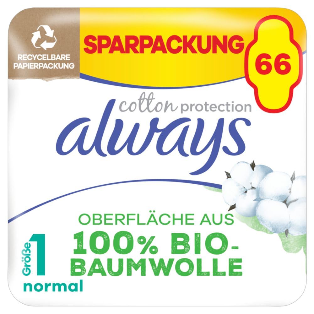 Always Ultra Binden Damen Gr. 1, Cotton Protection Normal, 66 ...