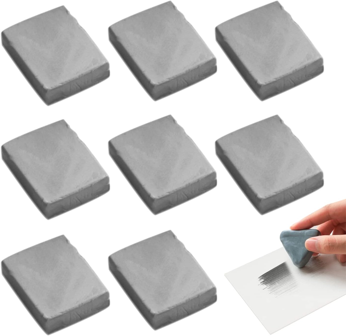 8 Pieces of Kneaded Art Eraser, Shapeable and Pullable Eraser, Suitable ...