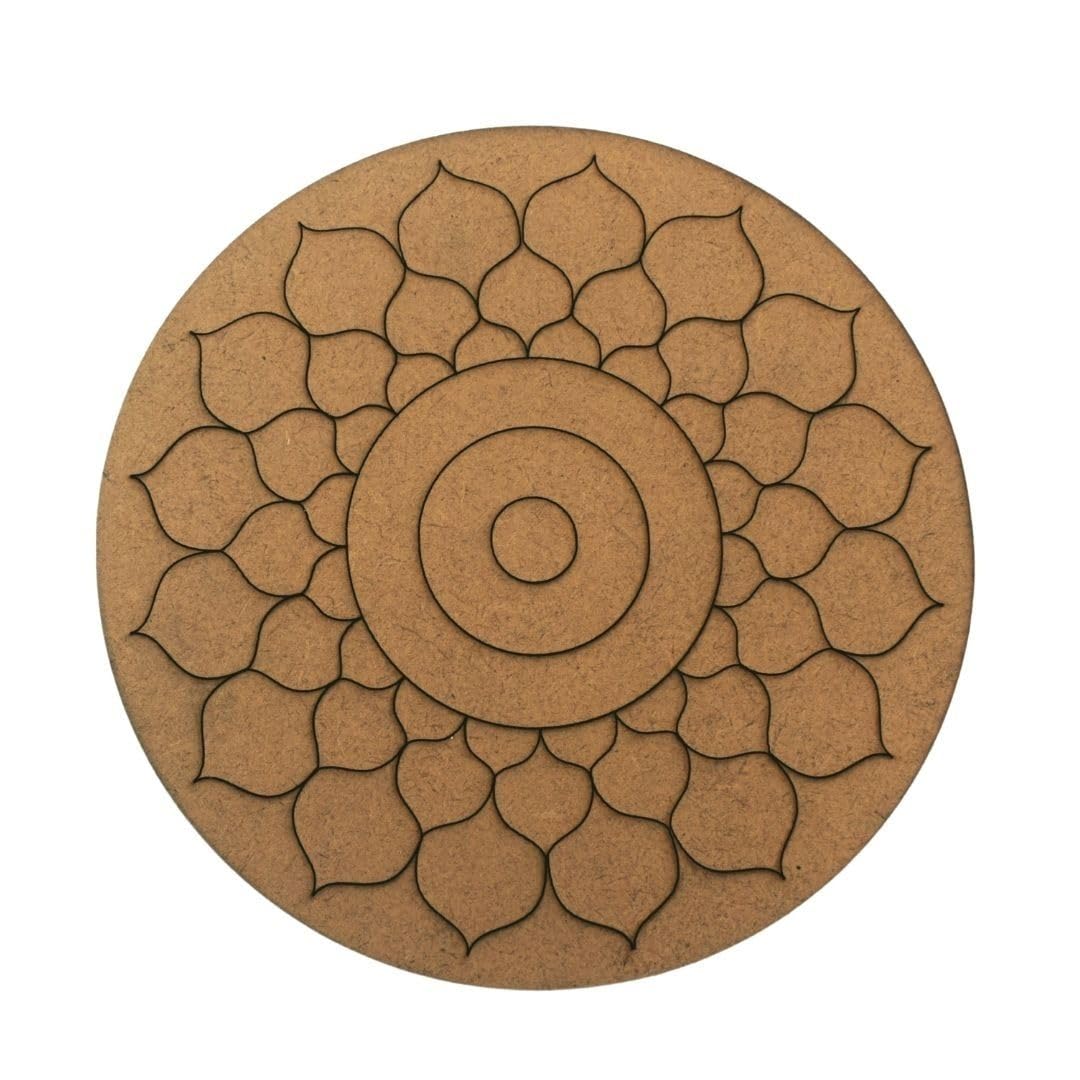 Stellx MDF Board Geomentric Design, Pre-Marked Printed for Art & Craft ...