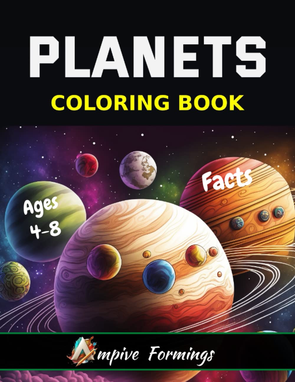 Planets Coloring Book: Learn The Planets, Outer Space Coloring Book For ...