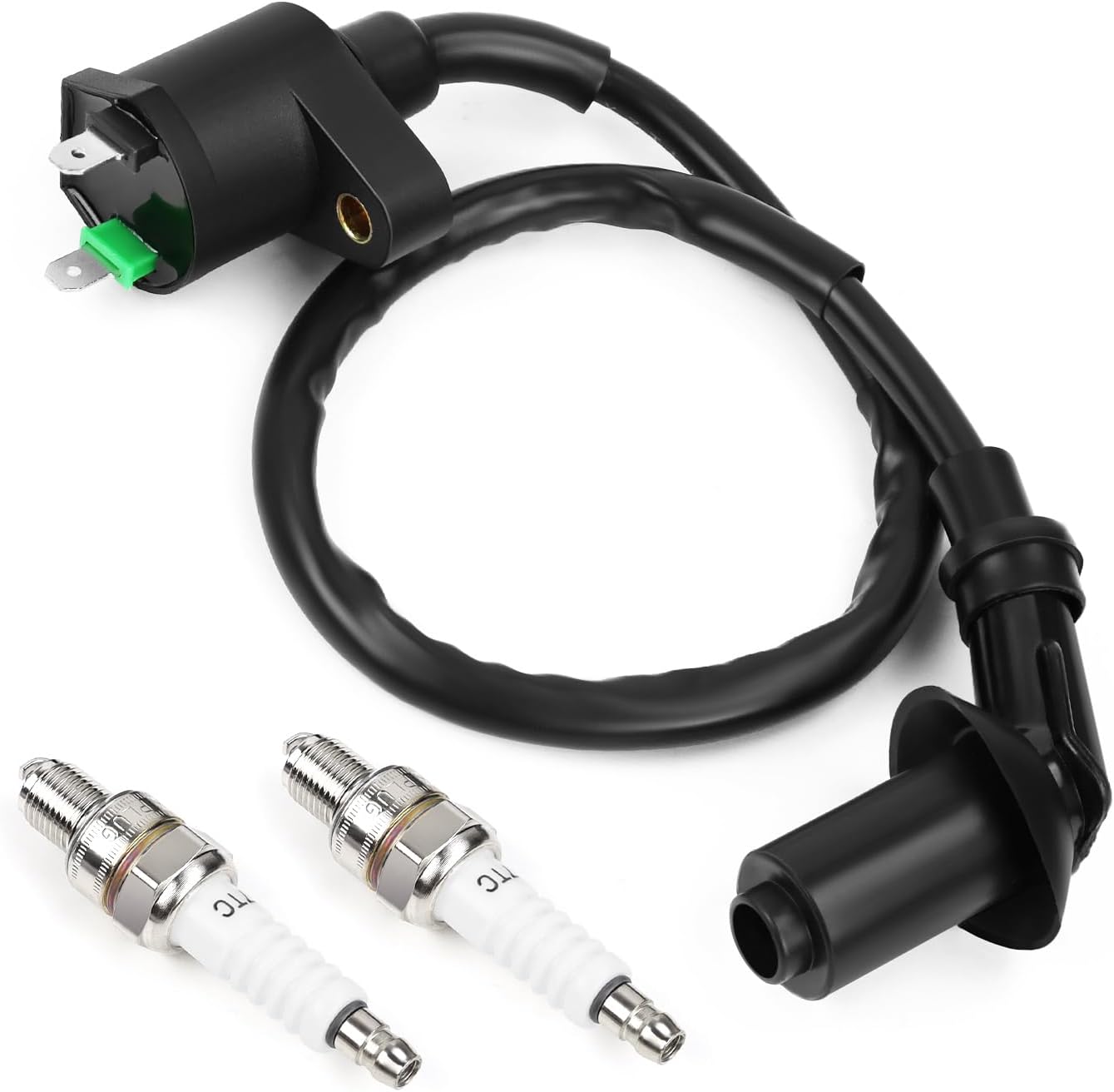 Amazon.com: 1 Pcs GY6 Racing Ignition Coil 2Pcs Spark Plug Wire ...