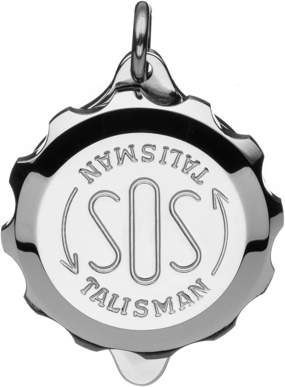 SOS Talisman Anhänger aus Edelstahl, Notfallkapsel für wichtige ...