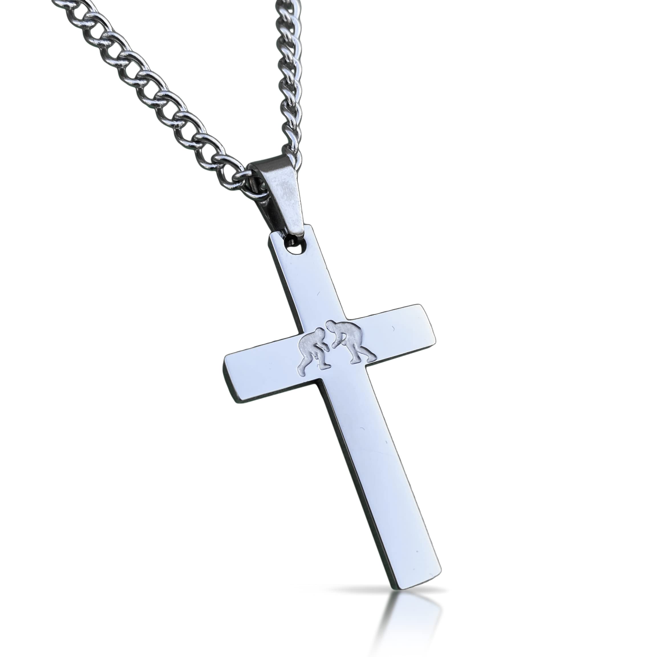 Elite Athletic Gear Wrestling Cross Pendant With Chain Necklace ...