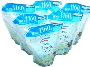 Amazon | ケース販売 花 王 ニュービーズ ピュアクラフト 洗たく用洗剤 液体 詰め替え用 1160g ×6袋 ミューゲ＆カモミールの香り | ノーブランド品 | 液体洗剤