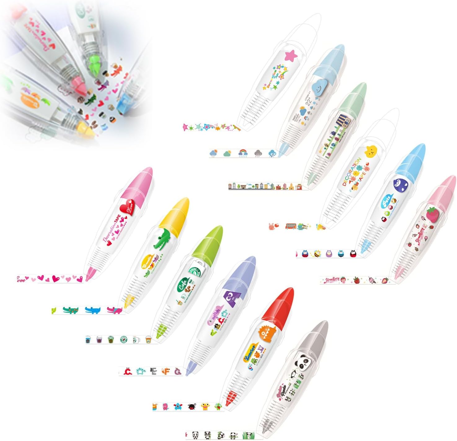 Amazon.com : Jefuzh Infinite Decorative Pens, DIY Cute Animal Press ...
