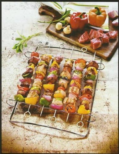 Amazon.com : Shish Kabob Rack ~ Stainless Steel ~ Holds 6 Skewers ...
