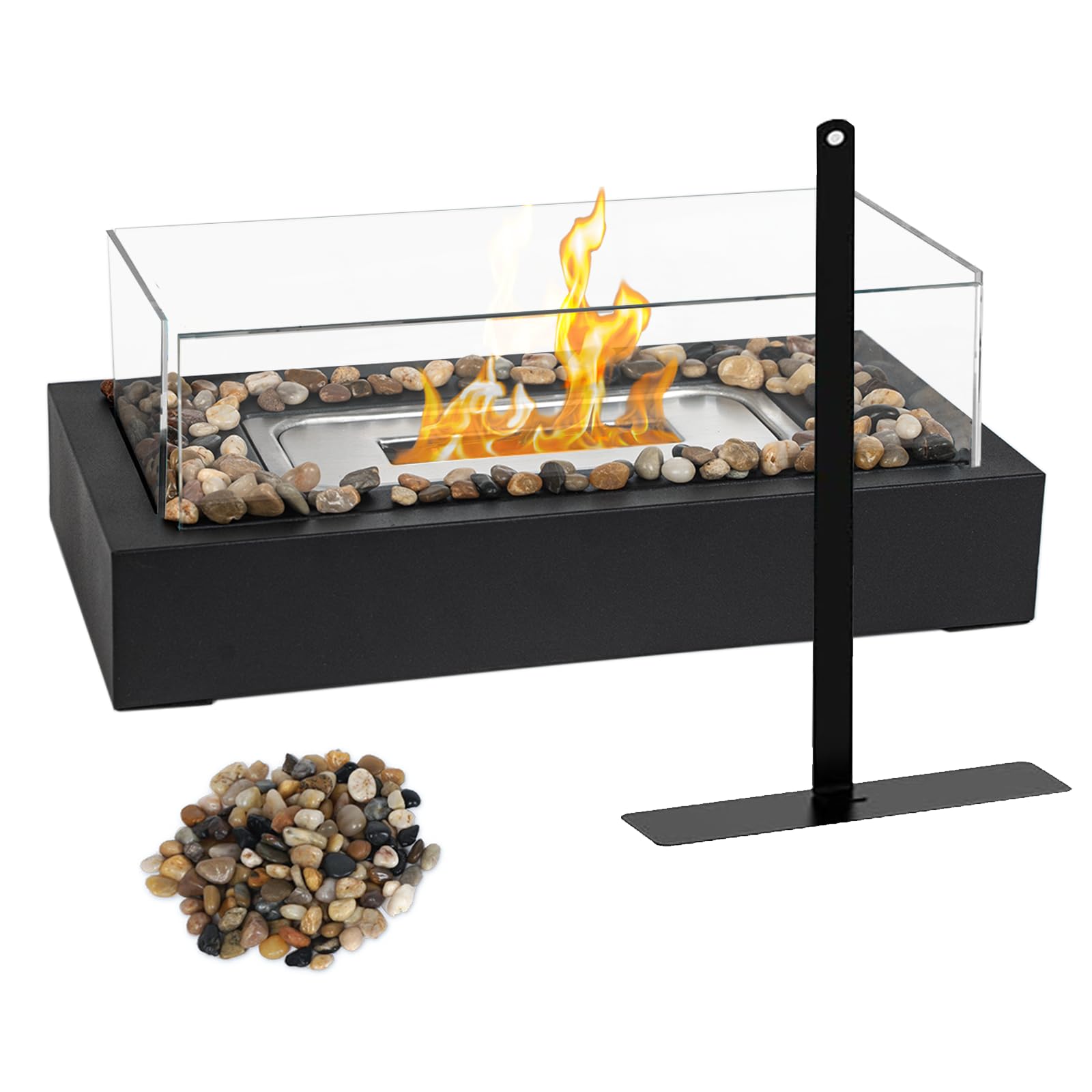 Snapklik.com : Tabletop Fire Pit Indoor Outdoor - Safer Stainless Steel ...