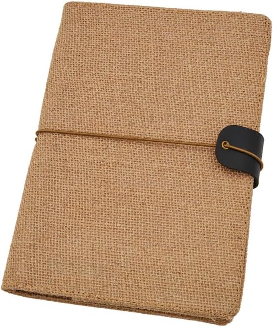 MANORITA Side Elastic Jute Folder with Wooden Pencil & 90 Pages Diary ...