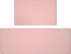 Amazon.com: Lyeasw Pink Kitchen Mats 2 Pcs, Non-Slip Kitchen Rug ...