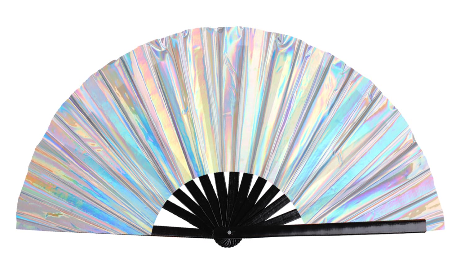 Amazon.com: Tkocisa Large Rave Hand Fan Bamboo Folding Fan with Bright ...