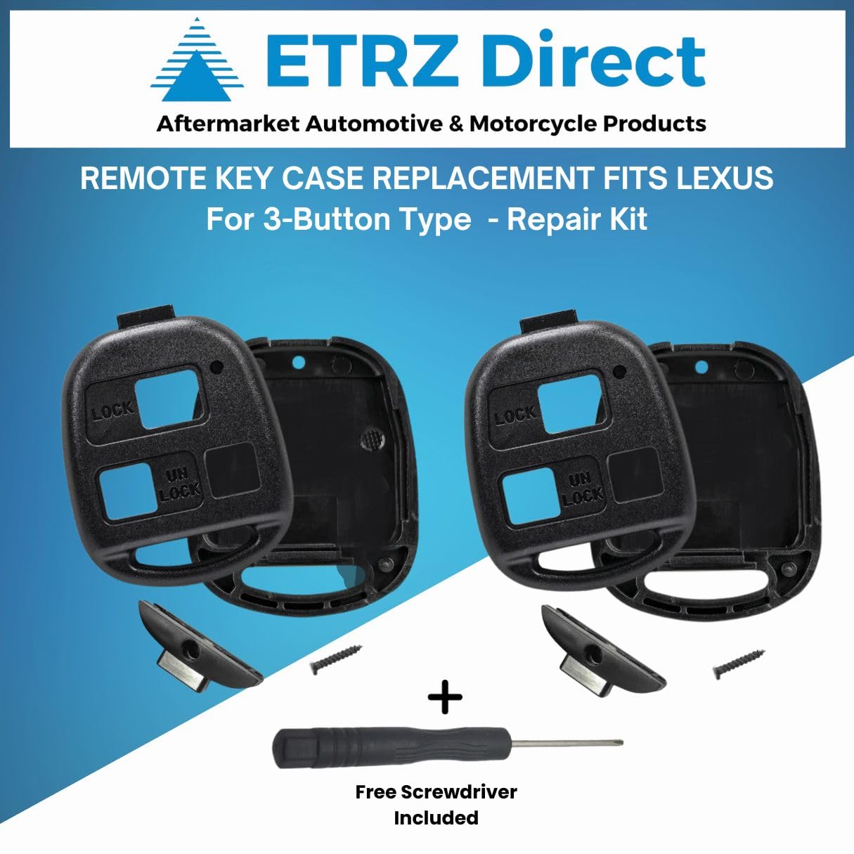 Snapklik.com : 2 Keyless Entry Key Fob Shell Case Replacement Cover ...