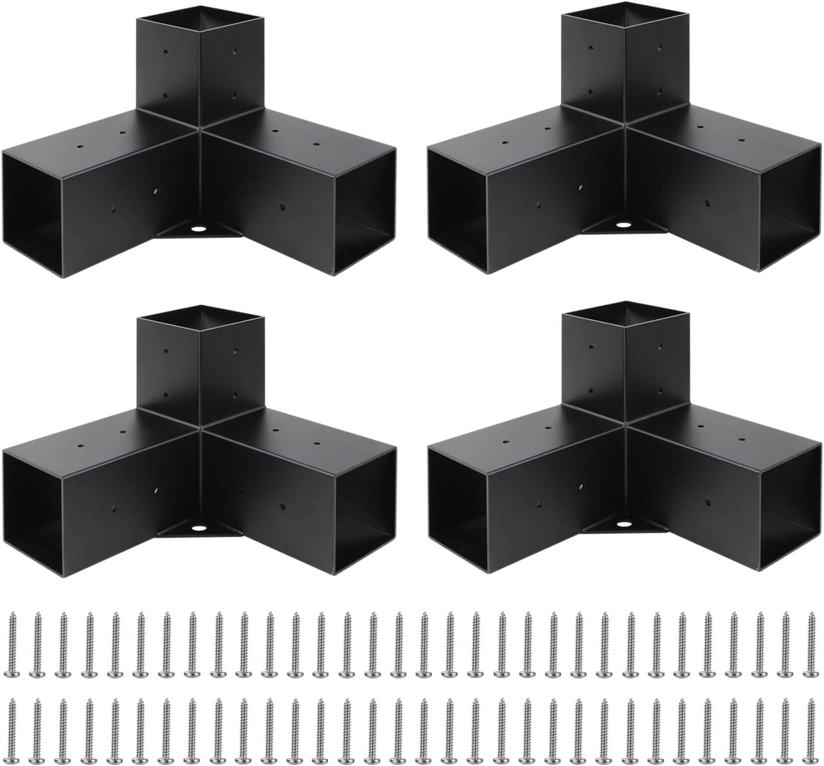 Amazon.com: Pergola Brackets for 4x4 (3.5inchx3.5inch) Wood Posts ...