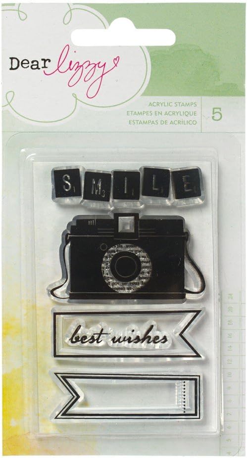 Amazon.com: Dear Lizzy Neapolitan Camera Clear Acrylic Stamp (American ...