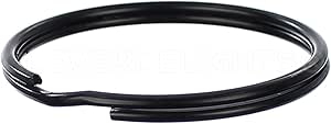 Amazon.com: CleverDelights 2" Key Rings - Dark Black Color - 25 Pack ...