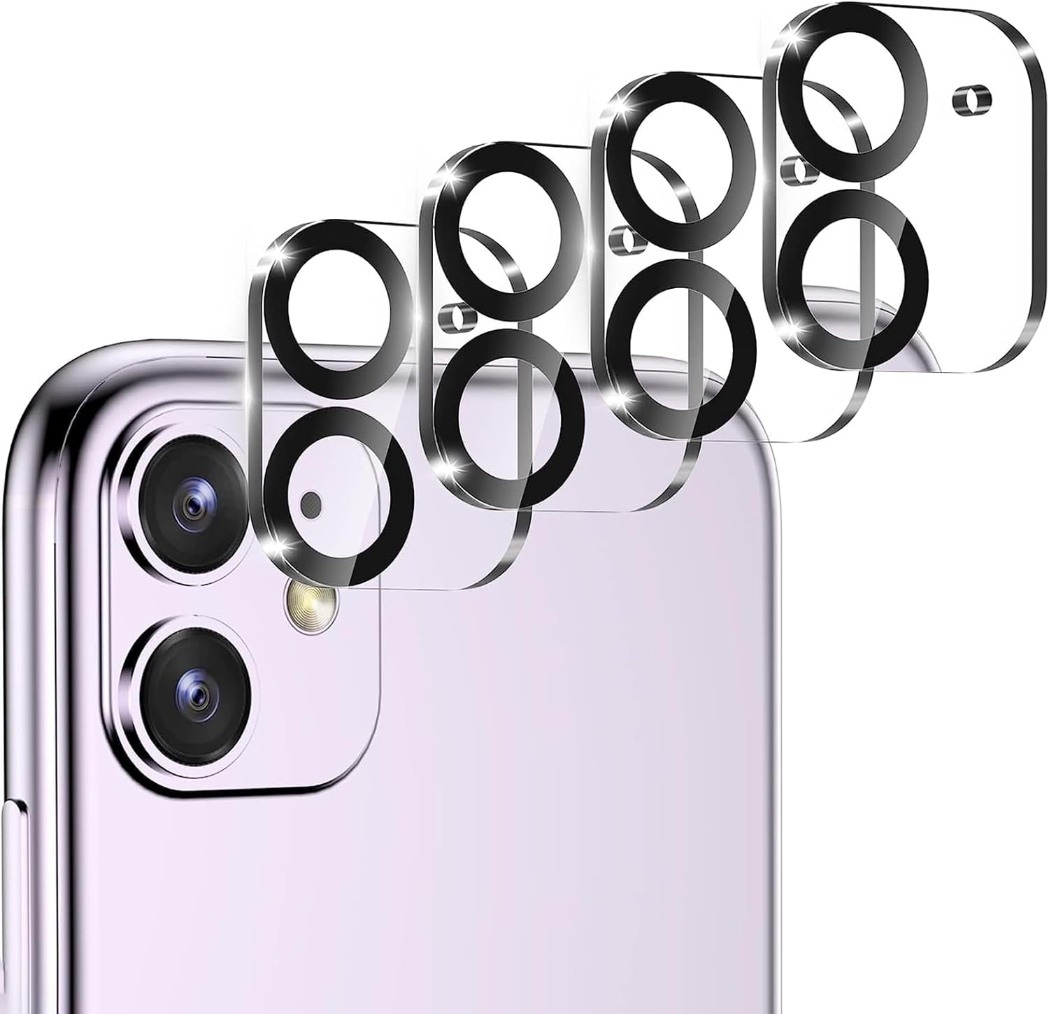 Amazon.com: DEERLAMN [4-Packs for iPhone 12 mini Camera Lens Protector ...