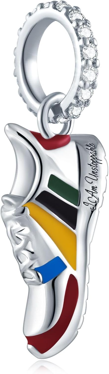 Amazon.com: Colourful Enamel Sneaker Pendant Charms, fit Pandora Sport ...