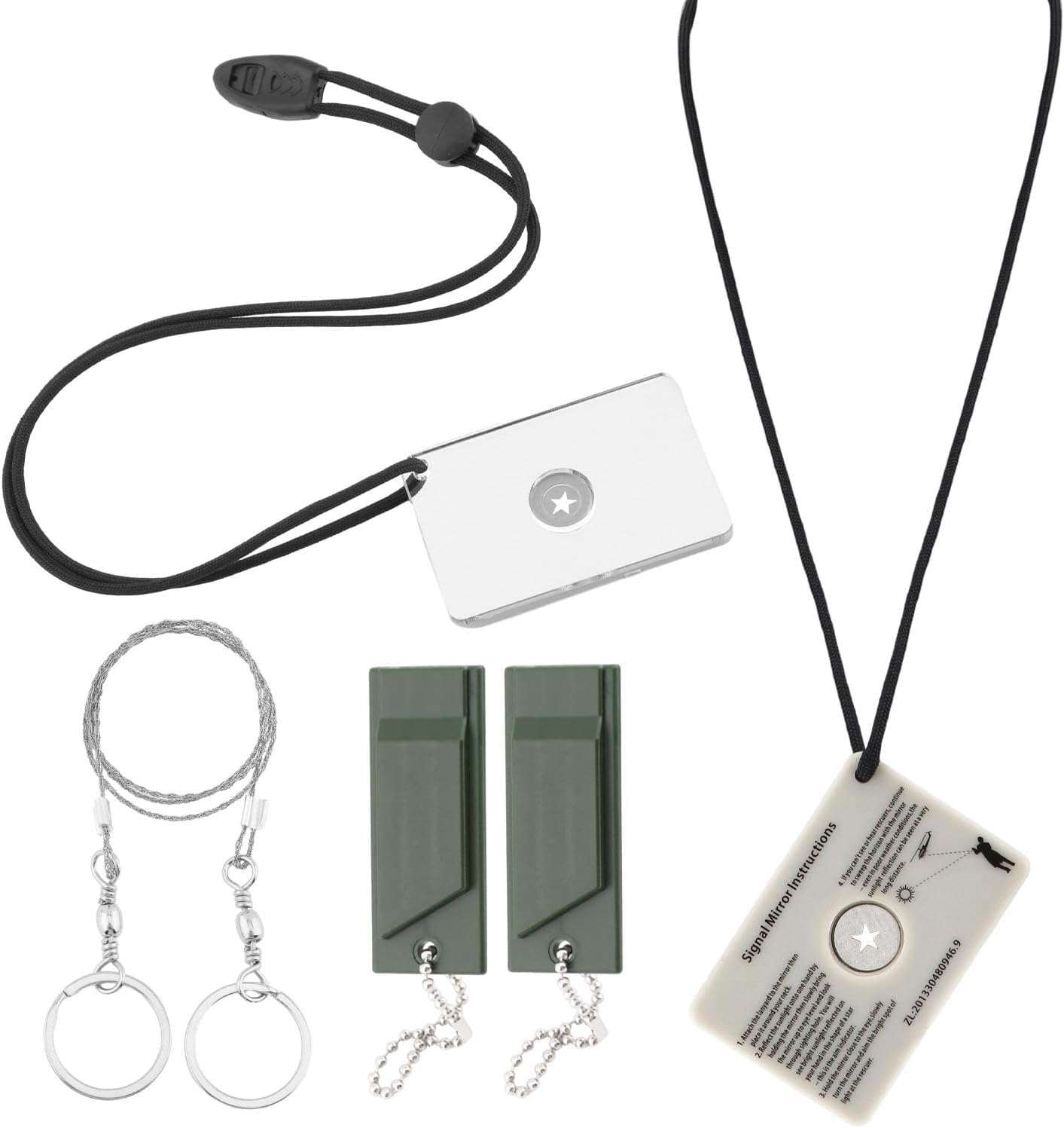 Amazon.com: 2pcs Small Sign al Mirror, Camping Mirror, Survival ...