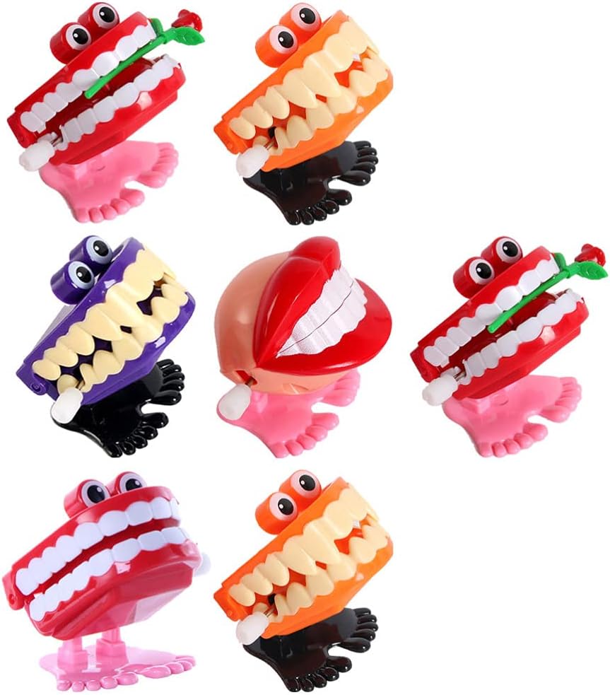 UKCOCO Wind- up Teeth Shape Toys, Funny Clockwork Walking Toy Teeth for ...