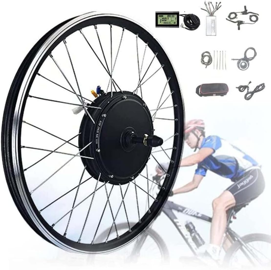 Amazon.com : 48V 1500W Electric Bicycle Rear Wheel Conversion Kit ...