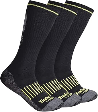 Amazon.com: Timberland PRO Men's 3-Pack Rugged Accent Half Cushioned ...