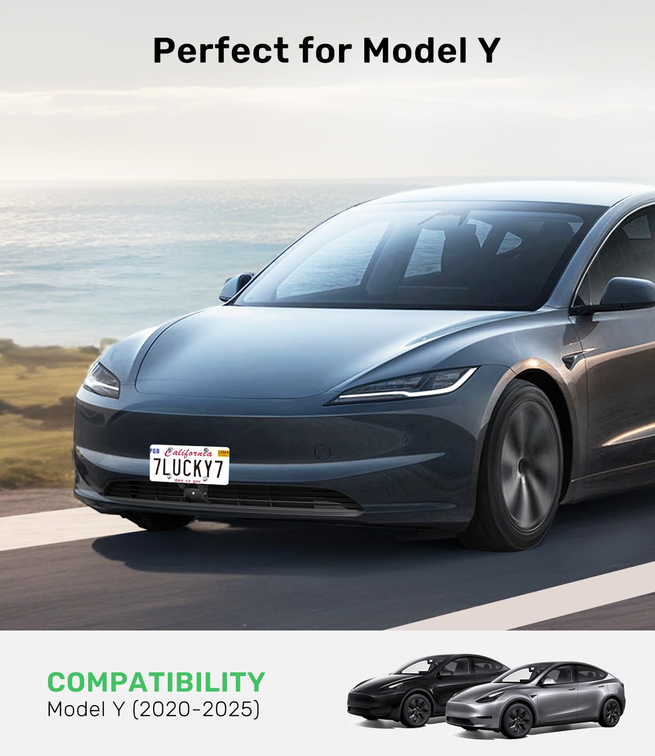 Snapklik.com : Zanch Original Front License Plate Holder For Tesla ...